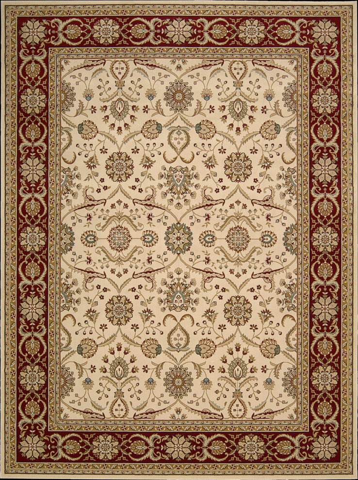 Nourison PERSIAN CROWN 177 CREAM RUG, 7'10"x10'6" - Traditional - Area ...