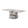 White Marble Dining Table, Small - Contemporary - Dining Tables - by ...