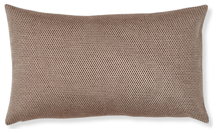 Earth Tone Woven Textured Lumbar Pillow Cover - Transitional ...