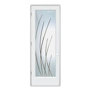 Interior Prehung Door or Interior Slab Door - Sleek Arcs - Primed - 28 ...