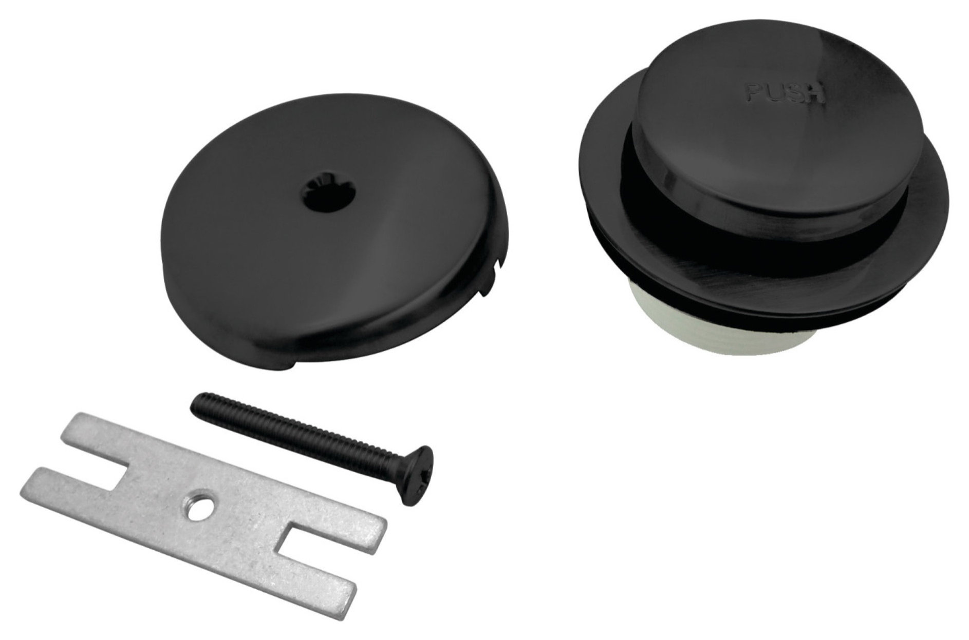 Kingston Brass Dtt5302A0 Easy Touch Toe-Tap Tub Drain Kit, Matte Black ...