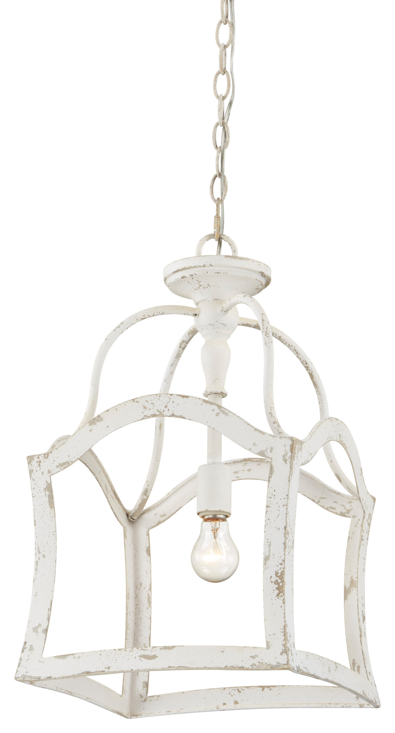 Ryan Semi-Flush Convertible Light, Distressed White, W12.8*D12.8*H21.3 ...