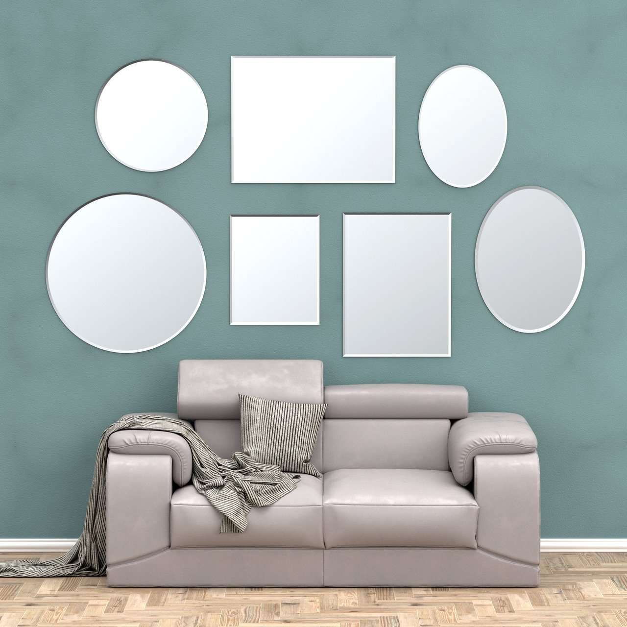 32" Flush Mount Frameless Oval Mirror - Contemporary - Bathroom Mirrors ...