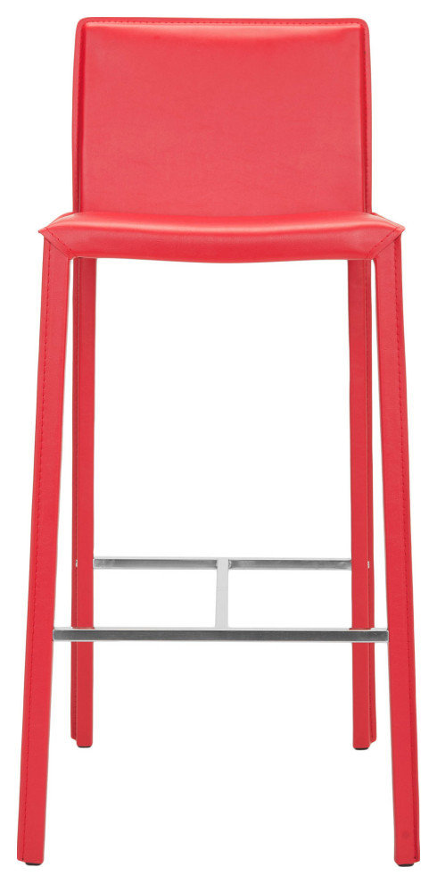 Troy 30" Bar Stool Red Set of 2 - Contemporary - Bar Stools And Counter ...