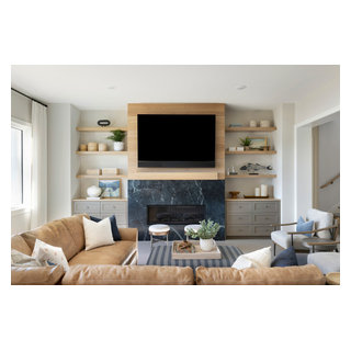 Beach Street House | New Construction - Transitional - Living Room ...