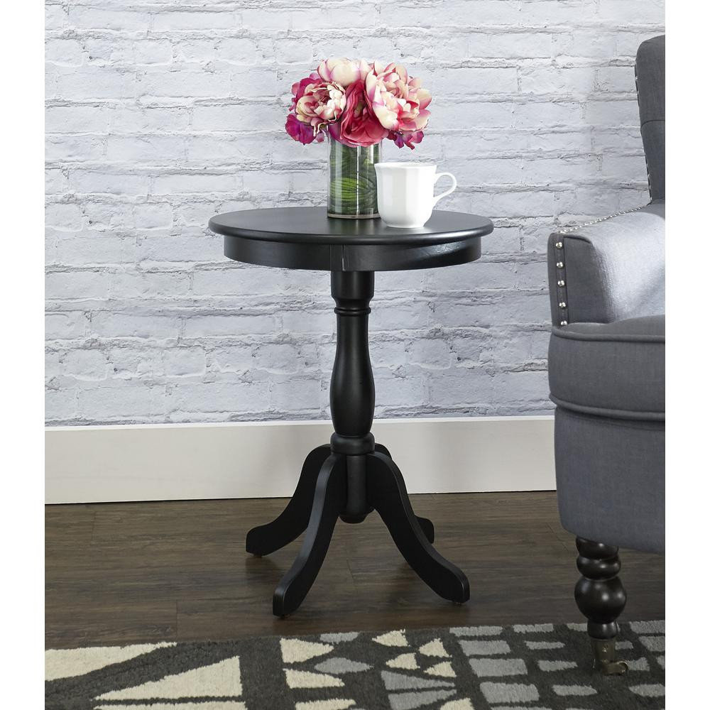 Round Black Table - Contemporary - Coffee Tables - by Bison Commerce ...