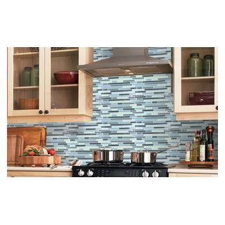 Key Largo Mosaic Tile Under the Hood - Contemporain - Orange County ...