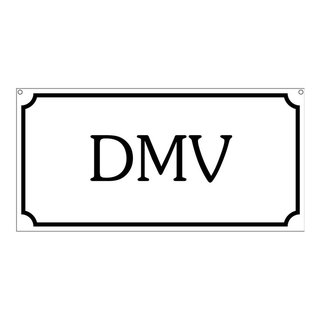 Dmv, Aluminum Department Of Motor Vehicles Sign, 6"x12" - Contemporary ...
