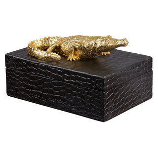 Uttermost Crocodile Box, Gold - Contemporary - Decorative Boxes - by ...
