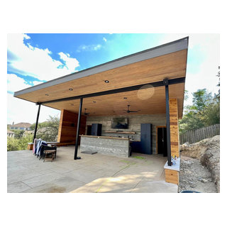 Single Slope Cabana with poured in place concrete walls - Patio ...