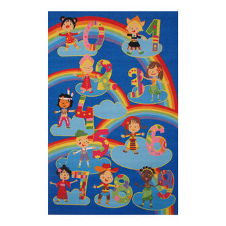 Fun Rugs Fun Time Collection Kids and Numbers Area Rug, 51"x78 ...