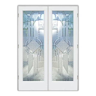 Interior Doors - Matrix Chardonnay Frosted Glass Design - 28" x 80 ...