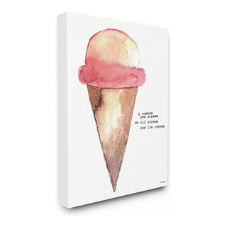 I Scream For Ice Cream Watercolor Framed Giclee Texturized Art, 24"x30 ...