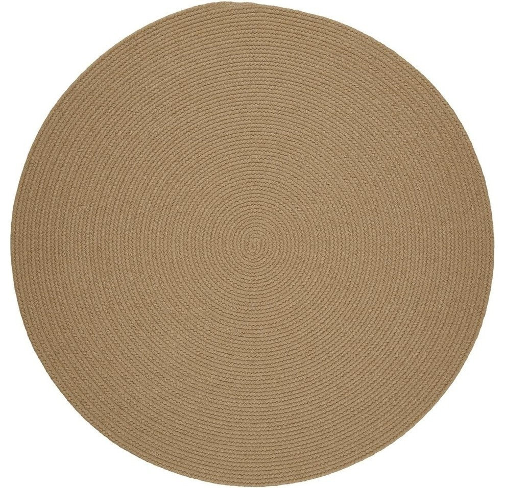 Solid Wool Rug, Taupe, 8' Round, 8' Round - Farmhouse - Area Rugs - by ...