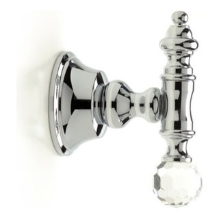 Brass Robe Hook with Crystal - Traditional - Robe & Towel Hooks - by ...