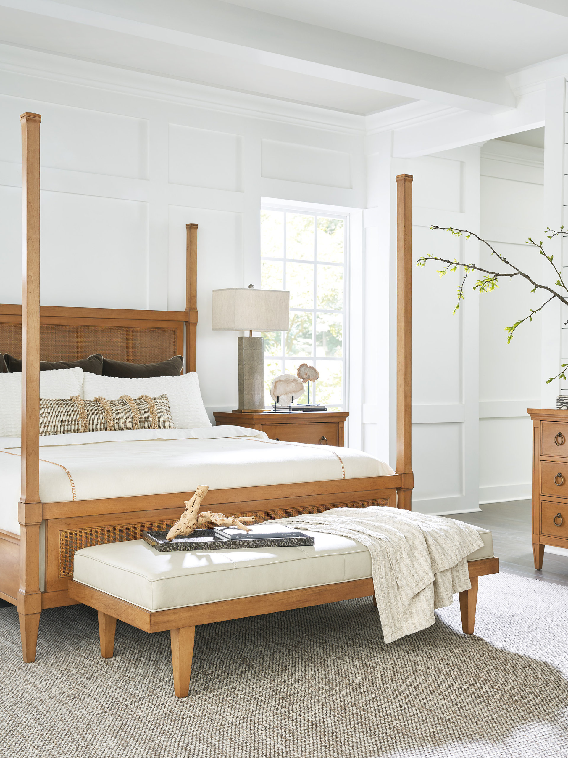 Lagunita Leather Bench - Transitional - Upholstered Benches - by ...