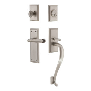 Nostalgic Warehouse New York Plate S Grip Entry Set Fleur Lever ...