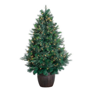 Cedar Teardrop Tree, Green Dark, Pack of 1 - Christmas Trees - by Silk ...