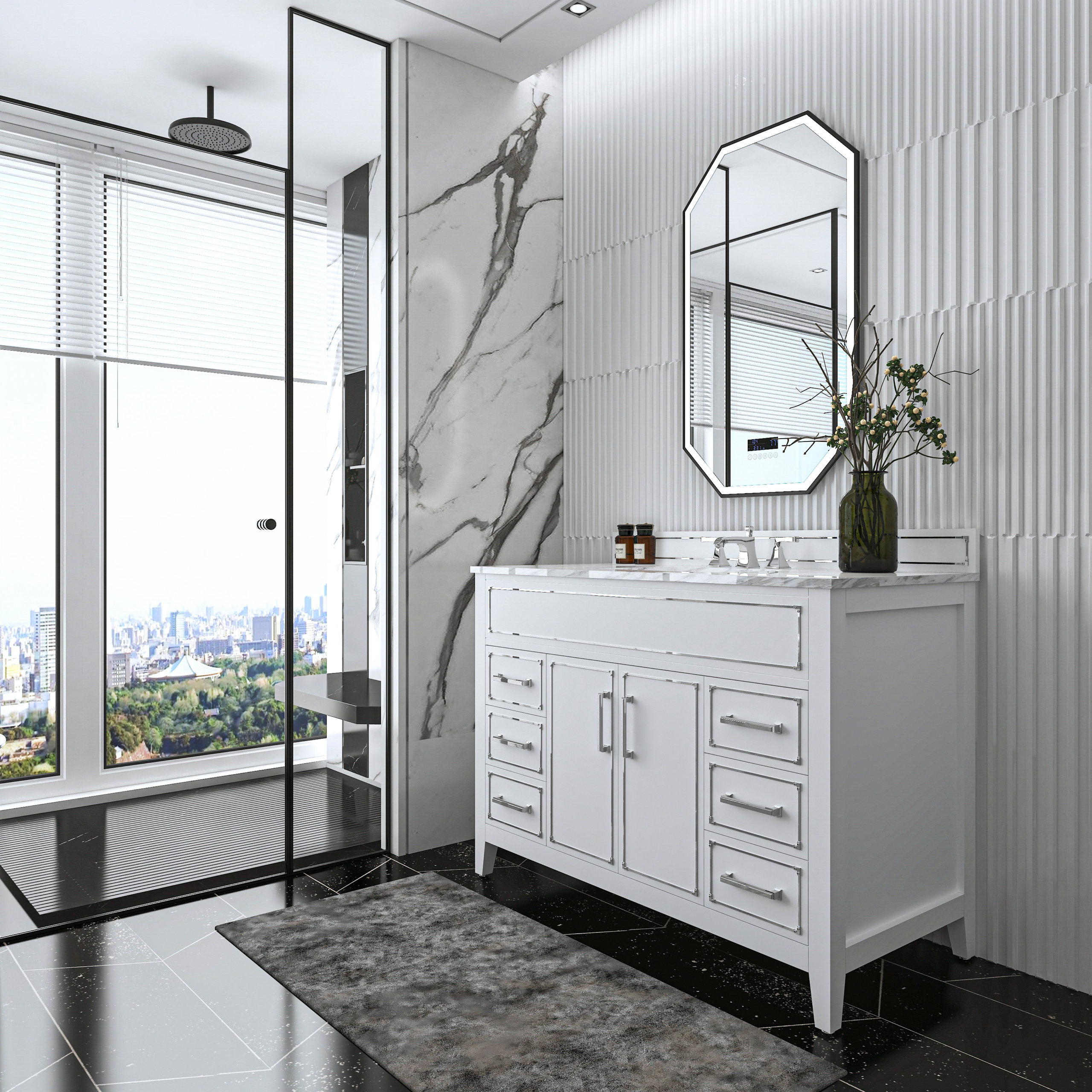 Aspen Bathroom Vanity Set, 48" - Transitional - Bathroom Vanities And ...