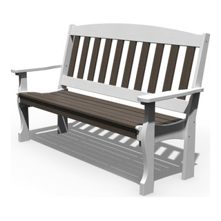 Poly Lumber English Garden Bench, 5 Foot - Contemporary - Outdoor ...