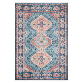 Loloi II Skye Contemporary Sky-03 9'0"x12'0" Rug, Turquoise, Terracotta ...
