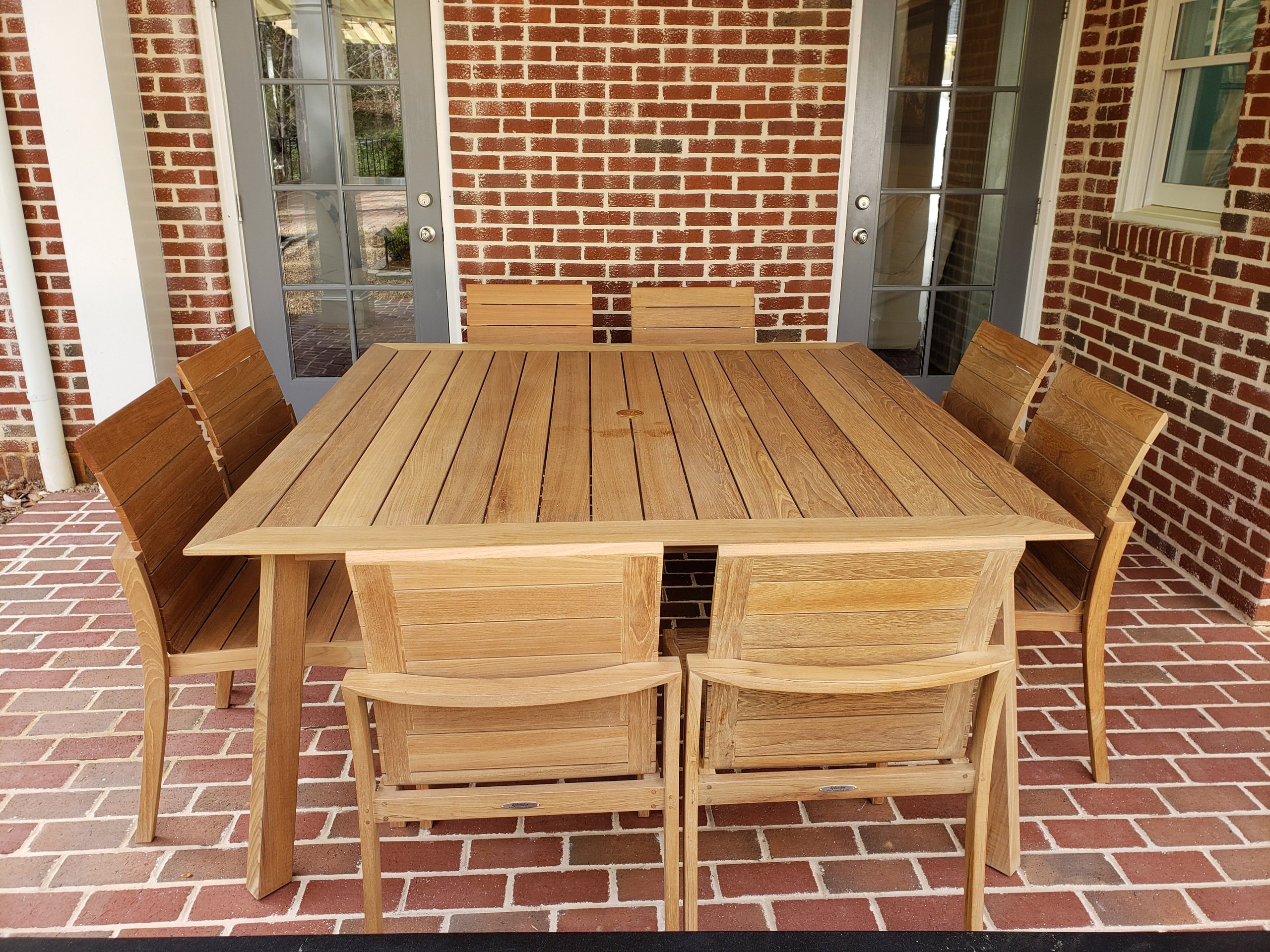 Mod Teak Square Table, Natural - Transitional - Outdoor Dining Tables - by Atlanta Teak ...