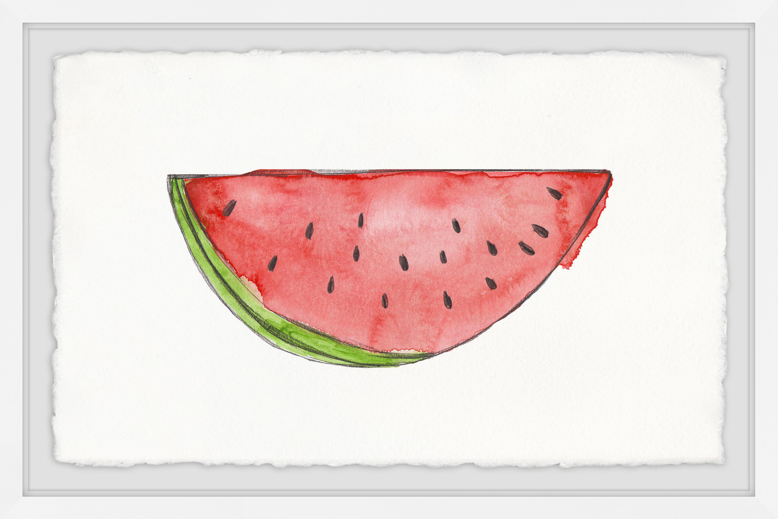 "Watermelon II" Framed Painting Print, 18"x12" - Contemporary - Prints ...