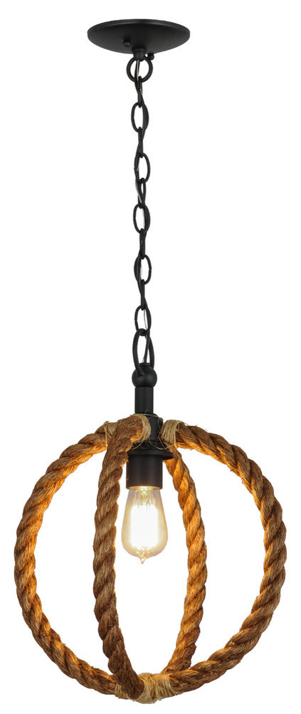 14W Cilindro Bola Rope Pendant - Beach Style - Pendant Lighting - by ...