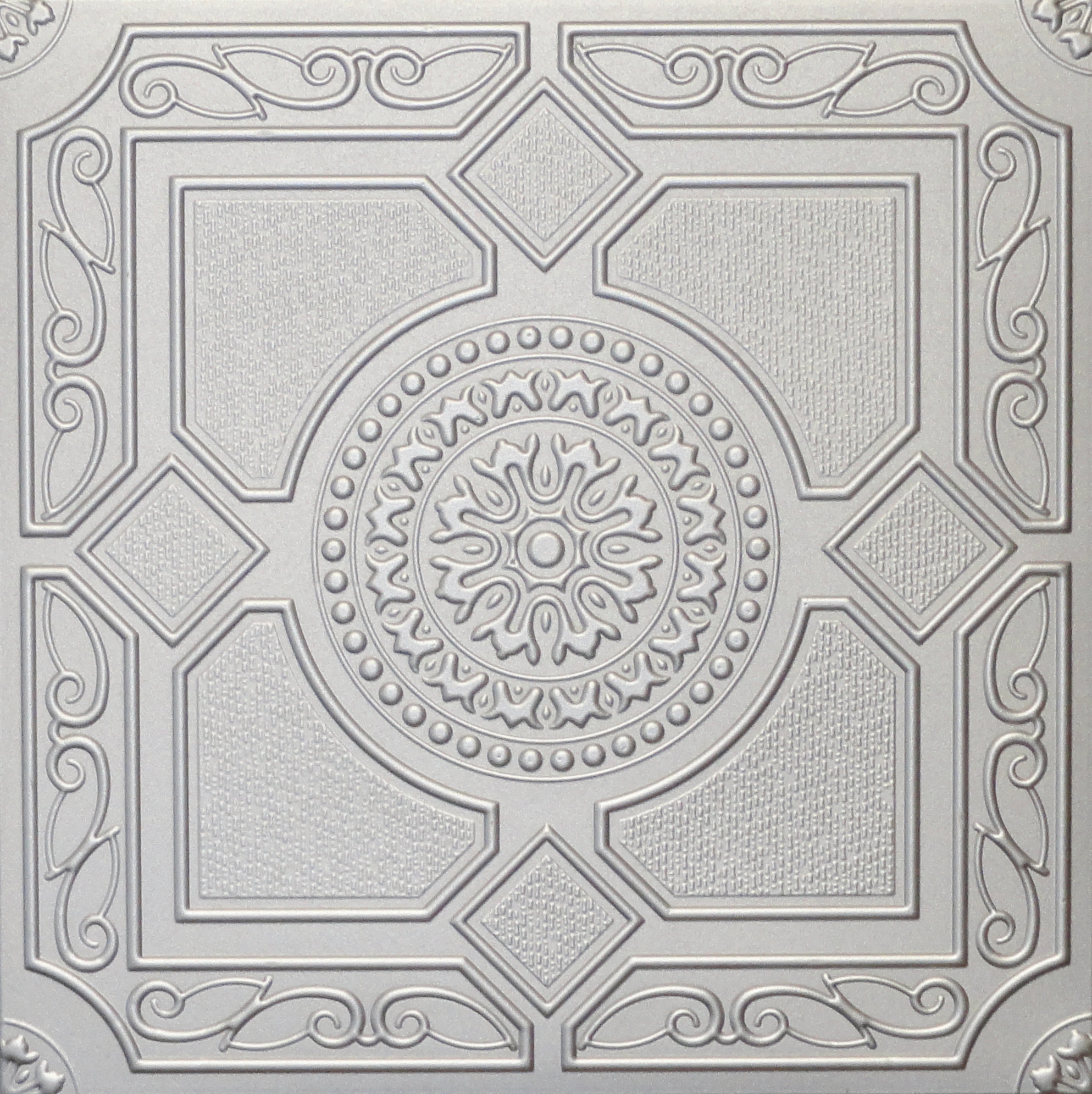 19.6"x19.6" Styrofoam Glue Up Ceiling Tiles R30W, Silver - Traditional ...