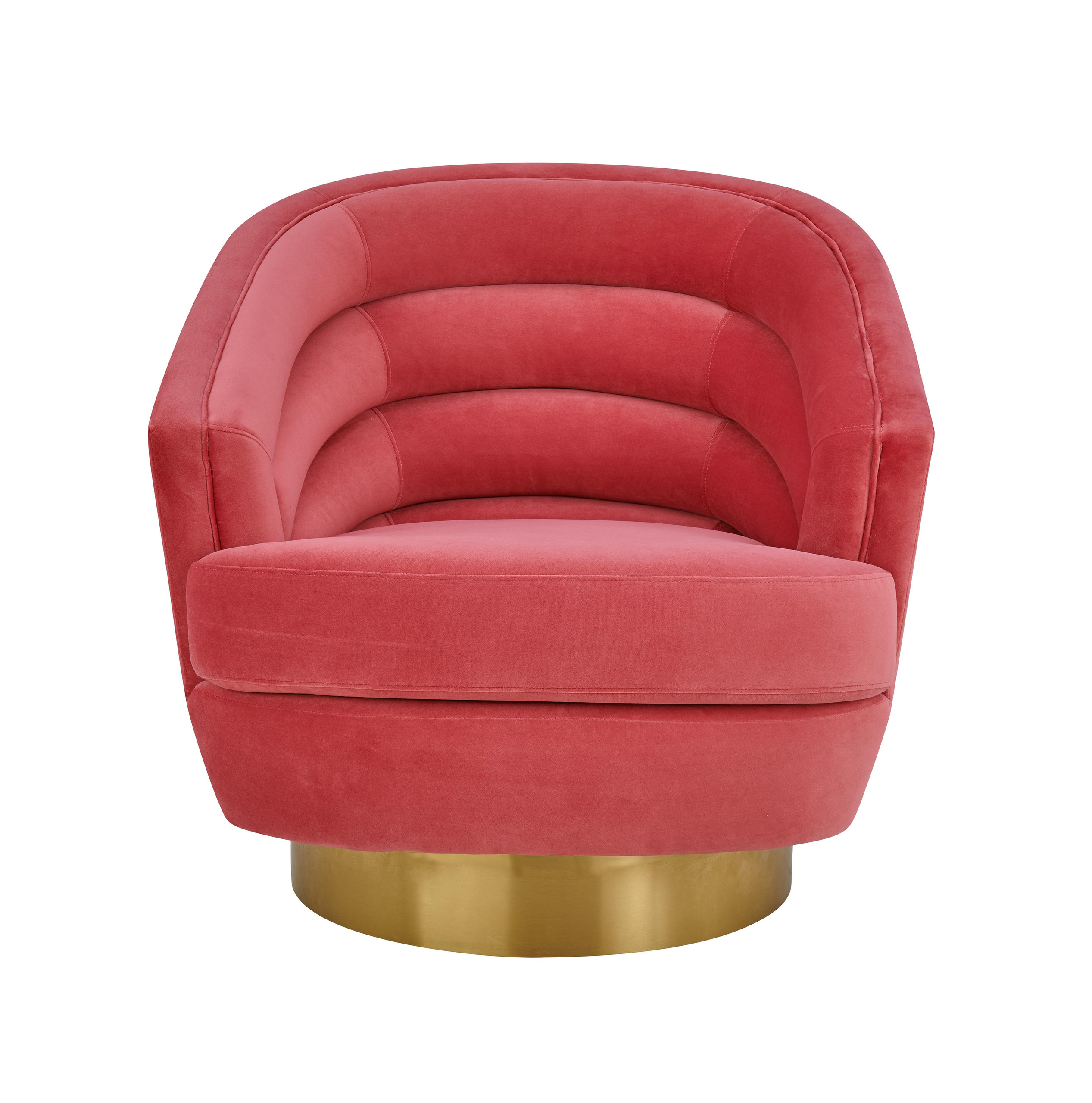 Canyon Hot Pink Velvet Swivel Chair - Pink - Contemporary - Armchairs ...