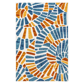 nuLOOM Misty Abstract Transitional Indoor/Outdoor Area Rug, 5'x8 ...