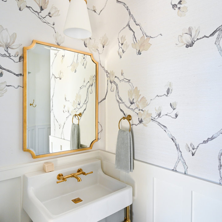 75 Wallpaper Powder Room Ideas You'll Love - August, 2025 | Houzz