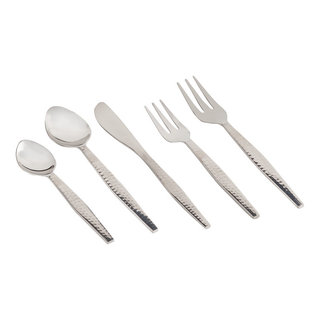 Pomeroy 619649/S5 Silversmith 5 Piece Flatware Place Setting, Silver ...