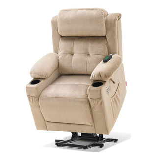 Power Lift Recliner Chair Sofa with Heat and Massage, Adjustable ...