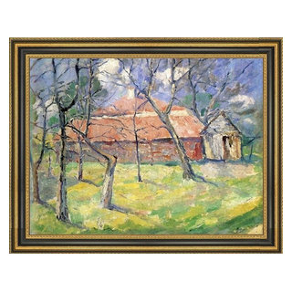 Kazimir Malevich Landscape Near Kiev - 18" x 24" Framed Premium Canvas ...
