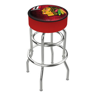 Holland L7C1 03 Chicago Blackhawks 25" 2-Ring Counter Stool - Chrome ...