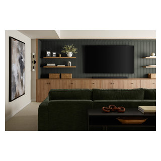 Scarlet Maple | Transitional Modern Rec Room - Transitional - Basement ...