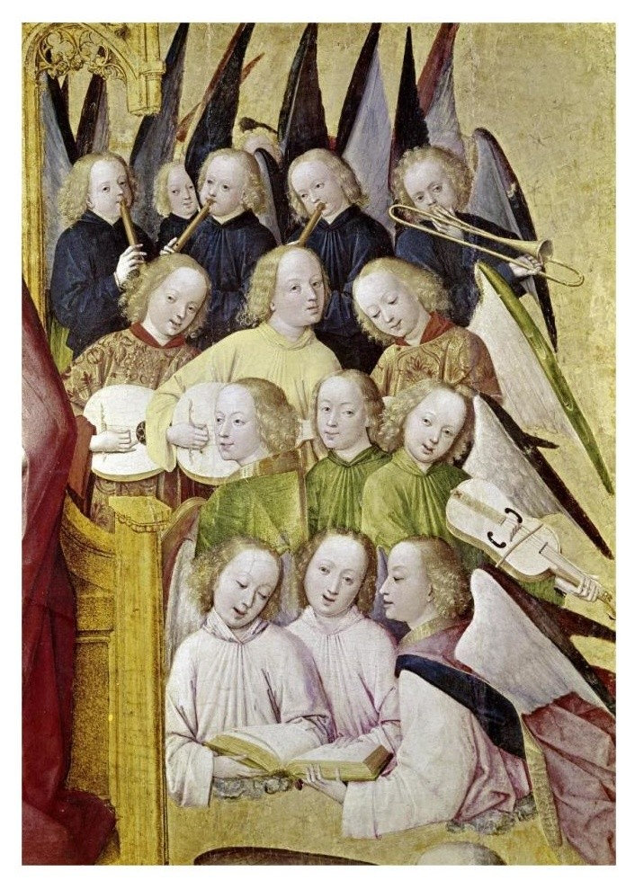 "Choir of Angels - Detail-Life of The Virgin" Paper Art, 23"x32 ...