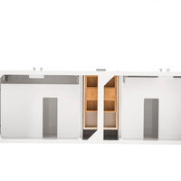 Addison 72" Double Vanity, Glossy White - Transitional - Bathroom ...