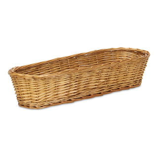 Panarium Willow Bread Basket Medium Brown Large - Tropical - Baskets ...