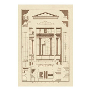 "Pediment of Temple at Assisi" Digital Paper Print by J. Buhlmann, 14 ...