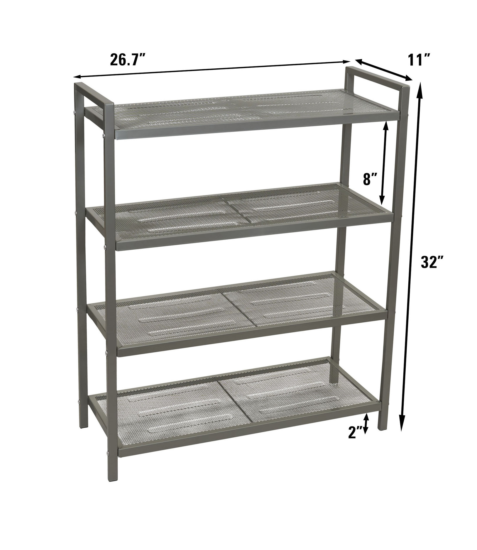 2-Tier Metal Shoe Rack - Transitional - Shoe Storage - by Household ...
