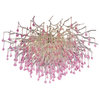Modern Pink Crystal Chandelier for Living Room, Dining Room, Bedroom ...