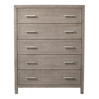 Gray Ash Five Drawer Chest, Andrew Martin Raffles - Transitional ...