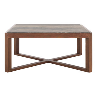 Safavieh Couture Bernardi Marble Top Coffee Table - Transitional ...