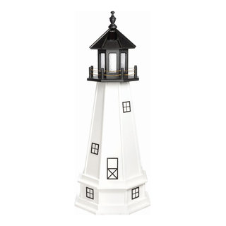 Cape Cod Hybrid Lighthouse, 3 Foot - Beach Style - Garden Statues And ...