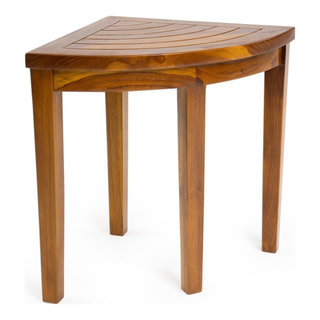 Alateak Corner Wood Bath Spa Shower Stool Table Bench Shelf Storage ...