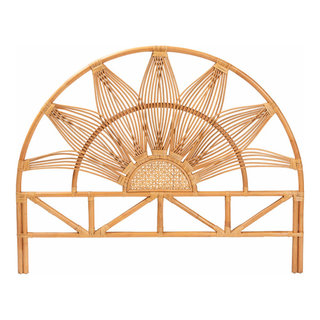 Jasmine Bohemian Rattan King Size Headboard - Tropical - Headboards ...