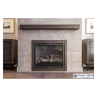 Transitional Fireplace Transformation - Transitional - Living Room - DC ...