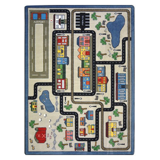 Kid Essentials, Active Play & Juvenile Tiny Town Rug, 7'8" x 10'9 ...